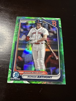Roman Anthony 2024 Bowman Chrome LUNAR GLOW REFRACTOR Rookie Card (RC ...