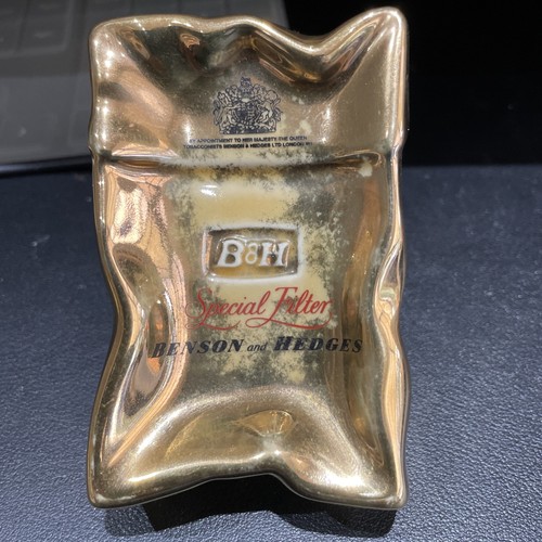 Rare Benson & Hedges Ashtray Gold Crushed Packet HCW Prompots Iconic ...