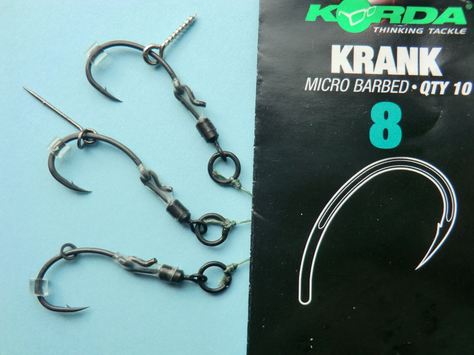 3 X RONNIE RIGS KORDA KRANK HOOKS CARP HAIR RIGS CHOICE HOOKS & BAIT COMPONENTS | eBay UK