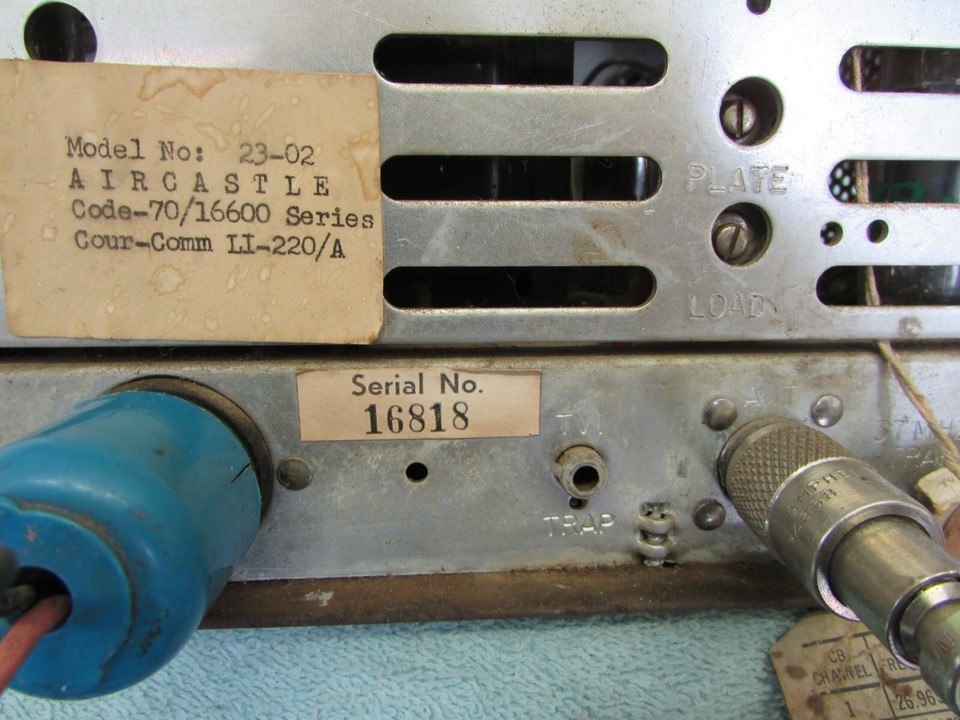 Vintage, Aircastle 23-02, Tube Type CB Base Station w/Miller ...