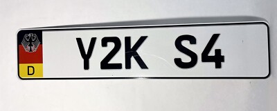 “Y2K S4” Germany Custom Personalized Novelty Car Tag License Plate Sign ...