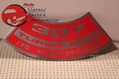 68 Chevy 307 175 HP Air Cleaner Decal | eBay