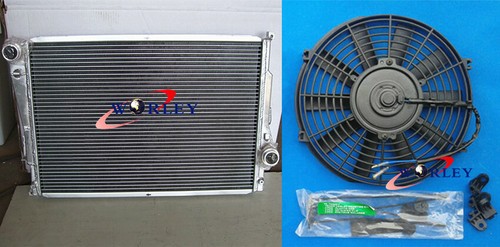 Aluminum radiator + fan for BMW E46 M3 330D 328 325 323 320 330 Ci 318i ...