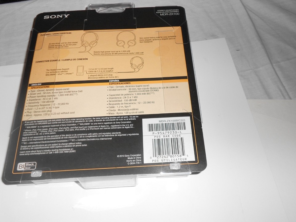 Sony MDR-ZX100 Stereo Headphones Studio Monitor Sound Blue NIP-(9G) | eBay