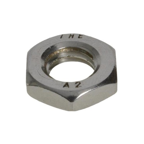 Hex Lock Nut M20 (20mm) Metric Coarse Thin Half Jam Stainless Steel ...