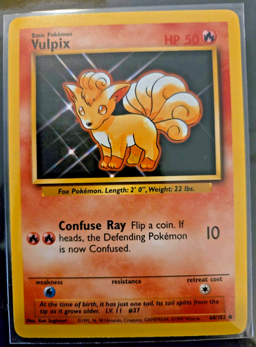 Pokémon TCG - Vulpix - 68/102 - Base Set | eBay