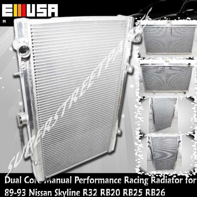 2" 2 Row Performance Racing RADIATOR fit 89-93 Nissan Skyline R32 RB20 ...