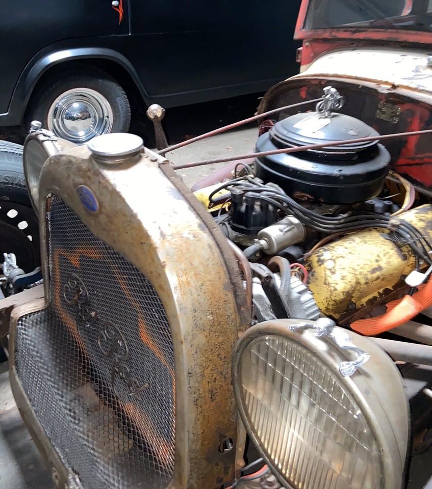 HAND CRAFTED SKELETON SKULL RAT ROD HOT ROD MC HEADLIGHT ORNAMENT | eBay