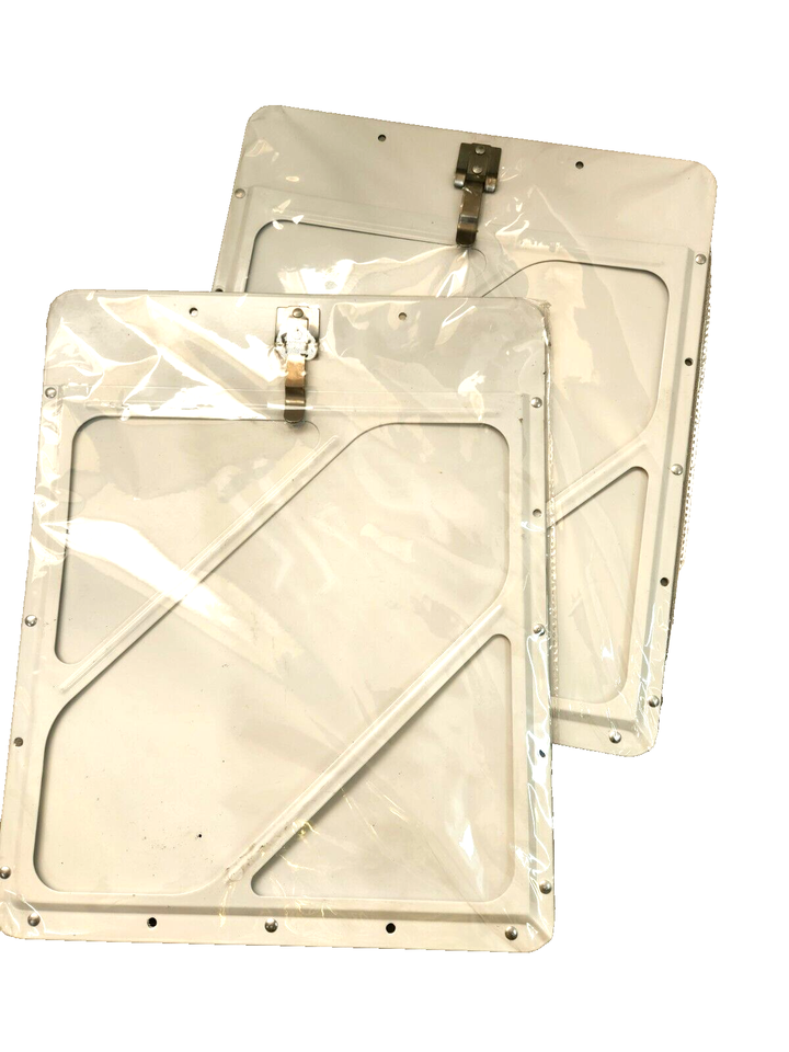 Pair of White Aluminum DOT Tagboard Placard Holders w Clip 10-3/4"x10-3 ...