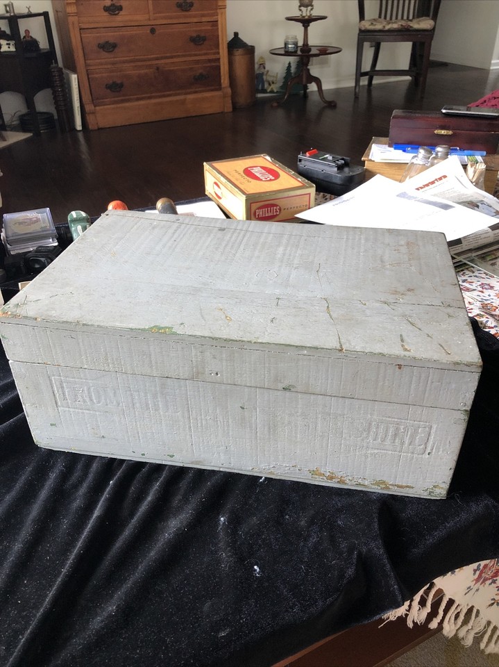 Vintage Handmade Wood Chest Tool Box Old Rustic Storage Sunkist Fruit ...