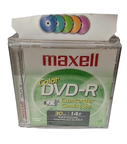 Maxwell Color DVD-R 30min/1.4gb Camcorder Discs (NEW) 5 pack | eBay