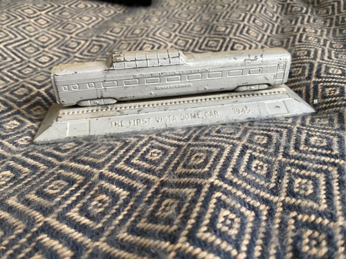 Burlington Route (CB&Q) metal paperweight, The First Vista Dome Car ...