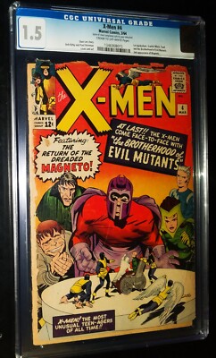 CGC X-MEN #4 1964 Marvel Comics CGC 1.5 Fa-G Key Issue | eBay