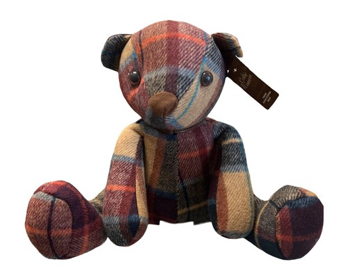 CELTIC WEAVERS, TWEED PLAID 3 LB WEIGHTED TEDDY BEAR DOOR STOP, MADE IN ...