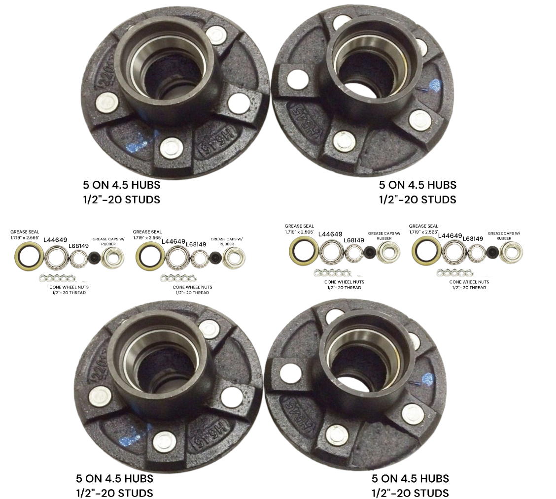 5 Lug Trailer Idler Hub Kit 5 on 4.5 for 3500 lbs Axle 5x4.5 | eBay