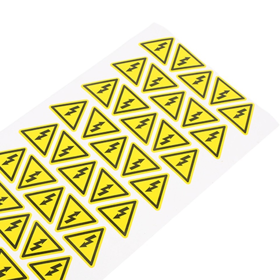400 Pcs Warning Labels Safety Signs Electric Sticker Self Adhesive ...