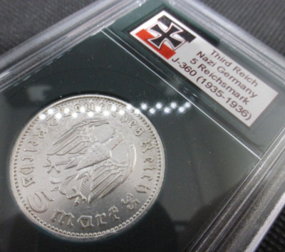 Silver 5 Reichsmark Coin *With Case* Third Reich Nazi Germany ...