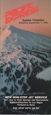 Pacific Express timetable 1983/09/07 | eBay