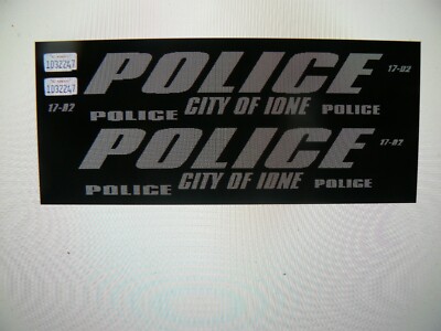 Ione California Police Patrol Car Decals 1:24 | eBay