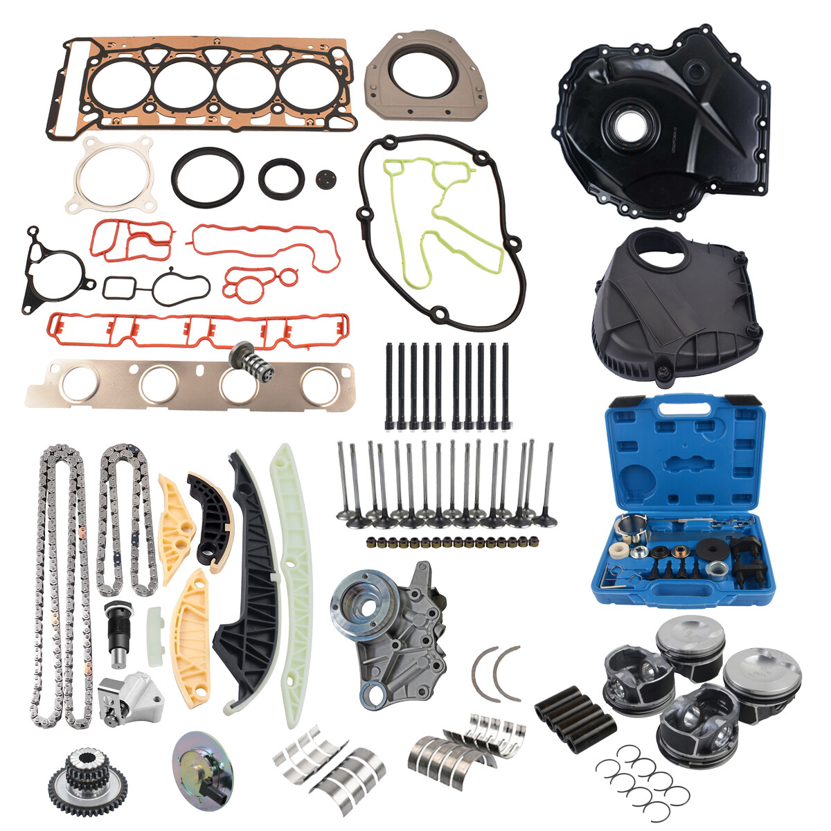 Engine Overhaul Rebuild Timing Cover Kit For VW Jetta Audi A4 2.0 CDN ...