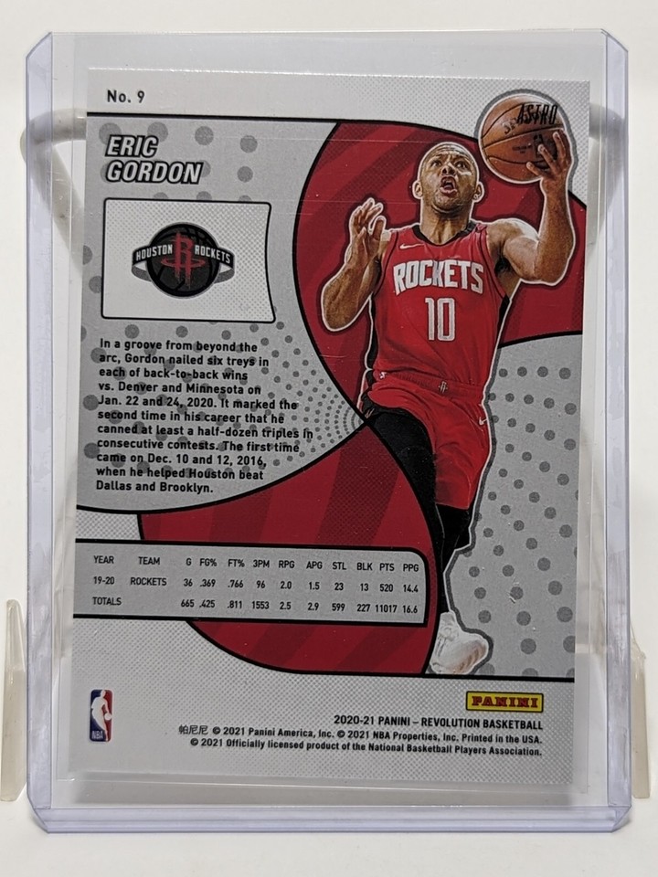 ERIC GORDON rockets 2020-21 Revolution #9 ASTRO | eBay