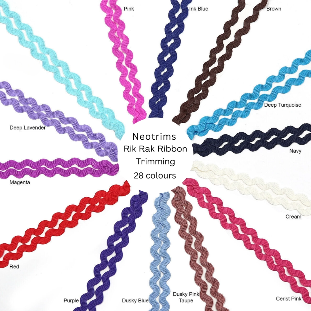 Rik Rak Ribbon,6mm Width Sewing Ric Rac Trimming,15 yards Braid Reel,28 ...