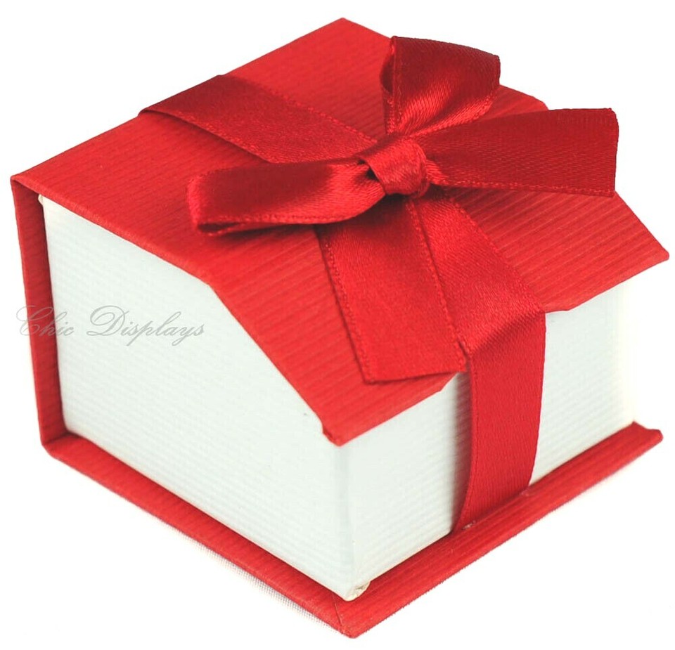 Red Jewelry Gift Boxes for Jewelry Boxes Magnetic Ribbon QUALITY Gift ...