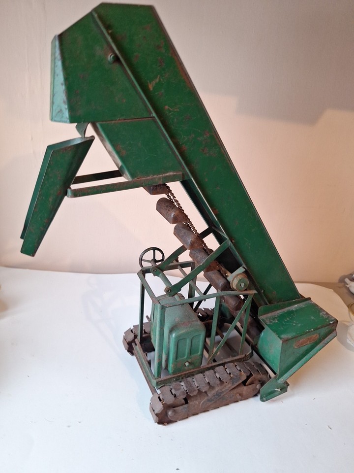 Vtg 1950’s Doepke Model Toys Barber Greene 18" Bucket Loader Pressed ...