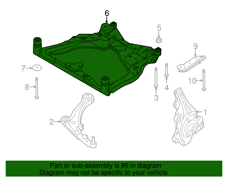 Genuine Nissan Cross-Member 54400-3KD4C | eBay