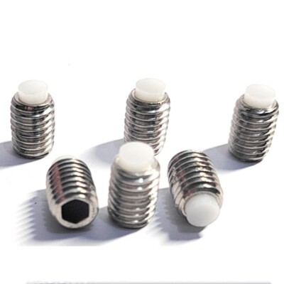 15pcs M3x3mm Nylon Tip Grub Screw Internal Hex Socket Head Anti Slip ...