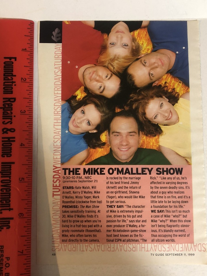 Mike O’Malley Show TV guide Print Ad Will Arnett Kate Walsh TPA20 | eBay