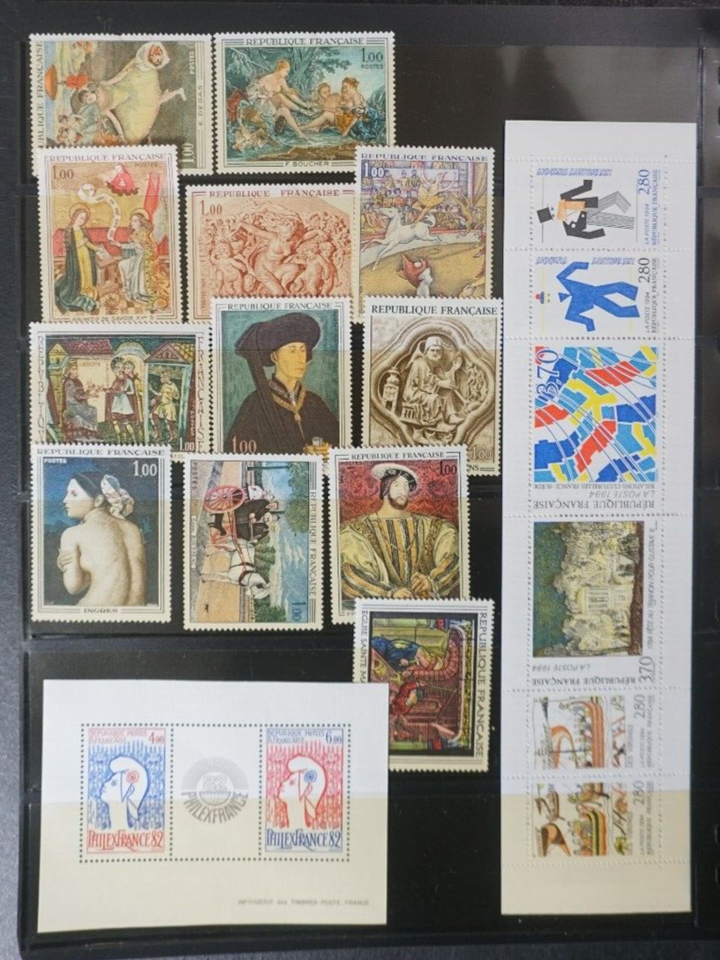 Lovely France MNH stamps sets art paintings on pages | eBay