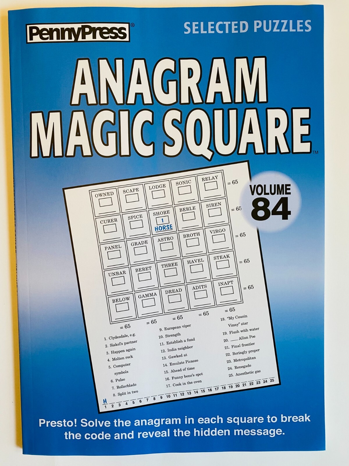 Lot of 3 Anagram Magic Squares Penny Press Selected Puzzles 82-84 ...