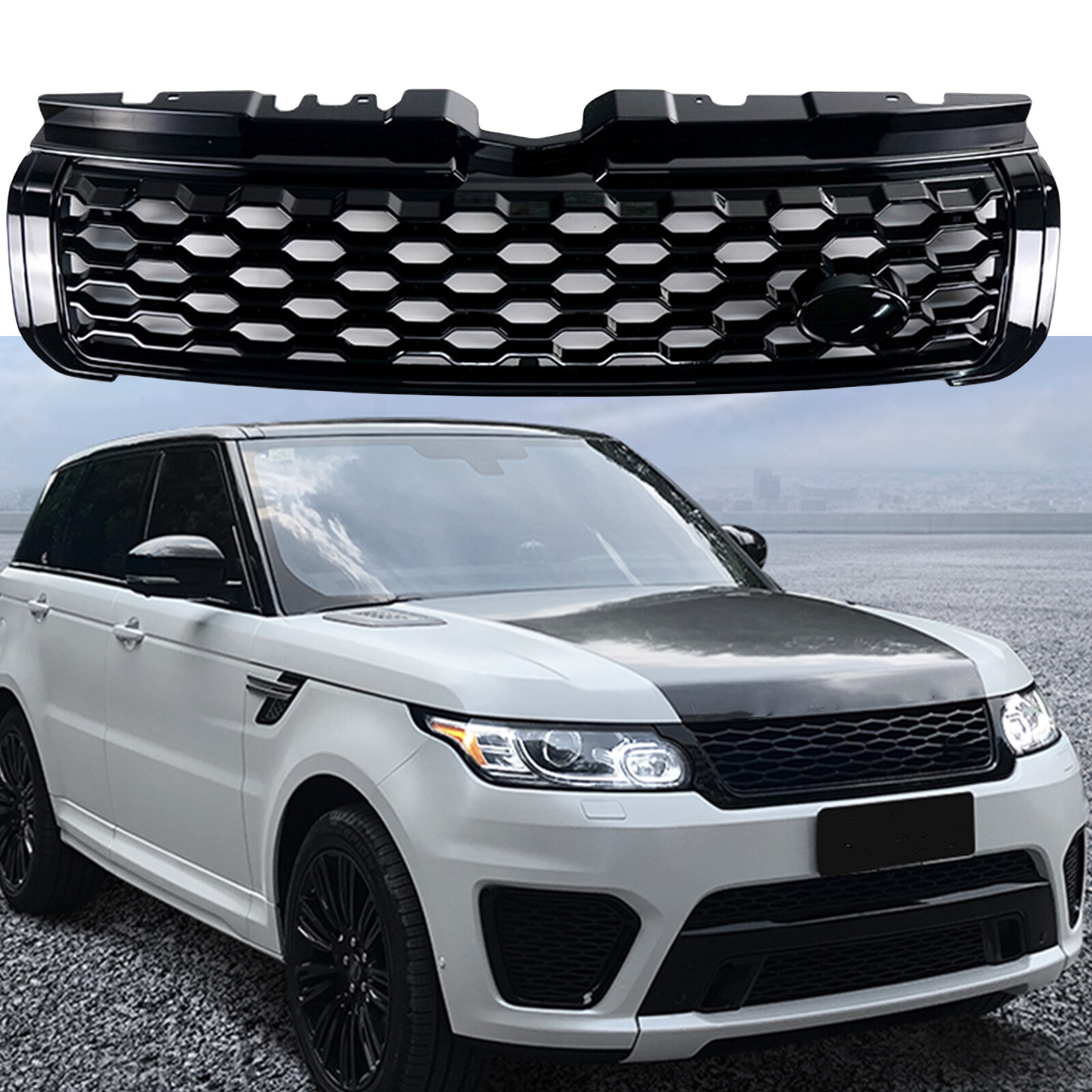 Car Front Bumper Grille Upper Grill For Land Rover Range Rover Evoque ...