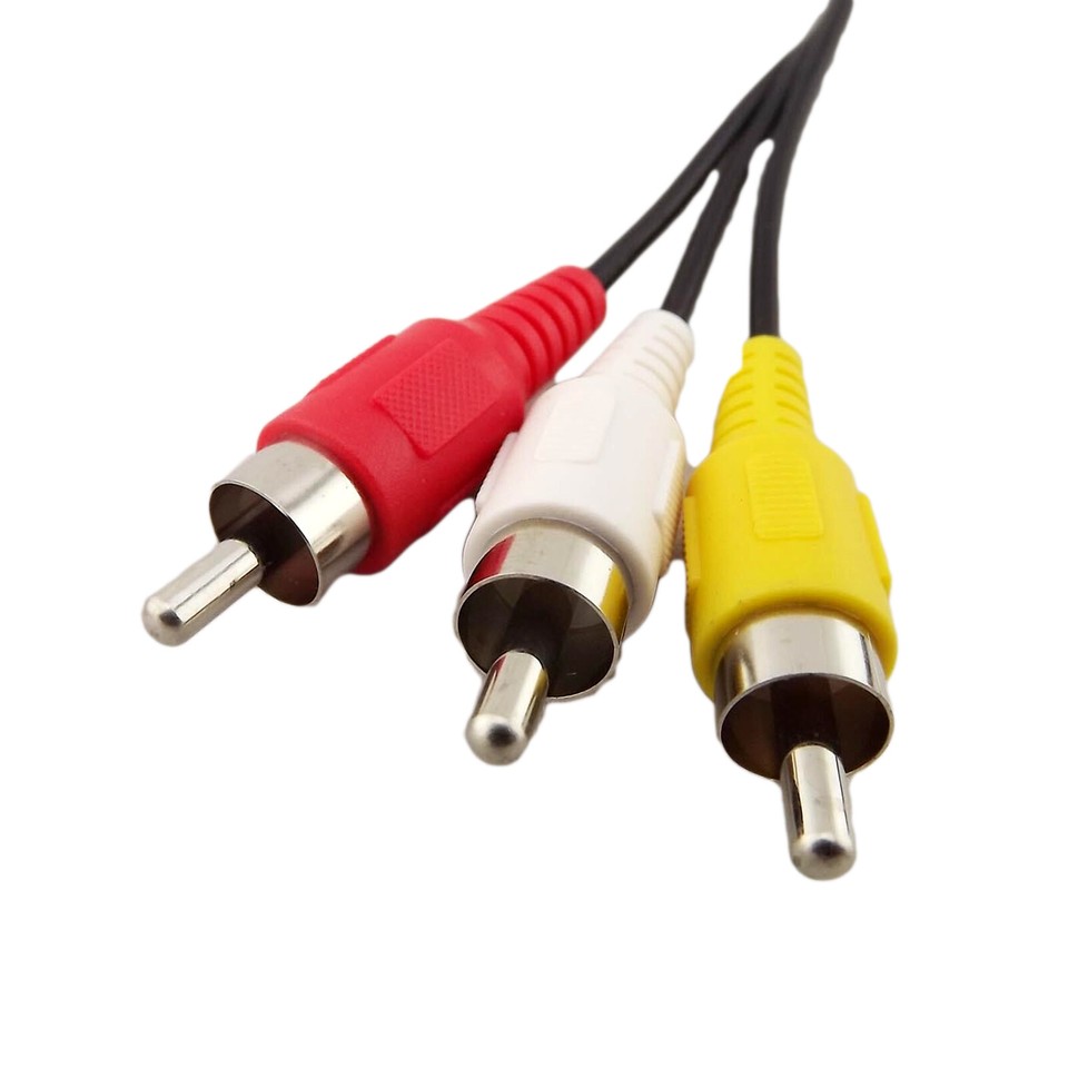 5ft 4 Pin S-Video Male To 3 RCA Male AV Audio Video Adapter Cable for ...