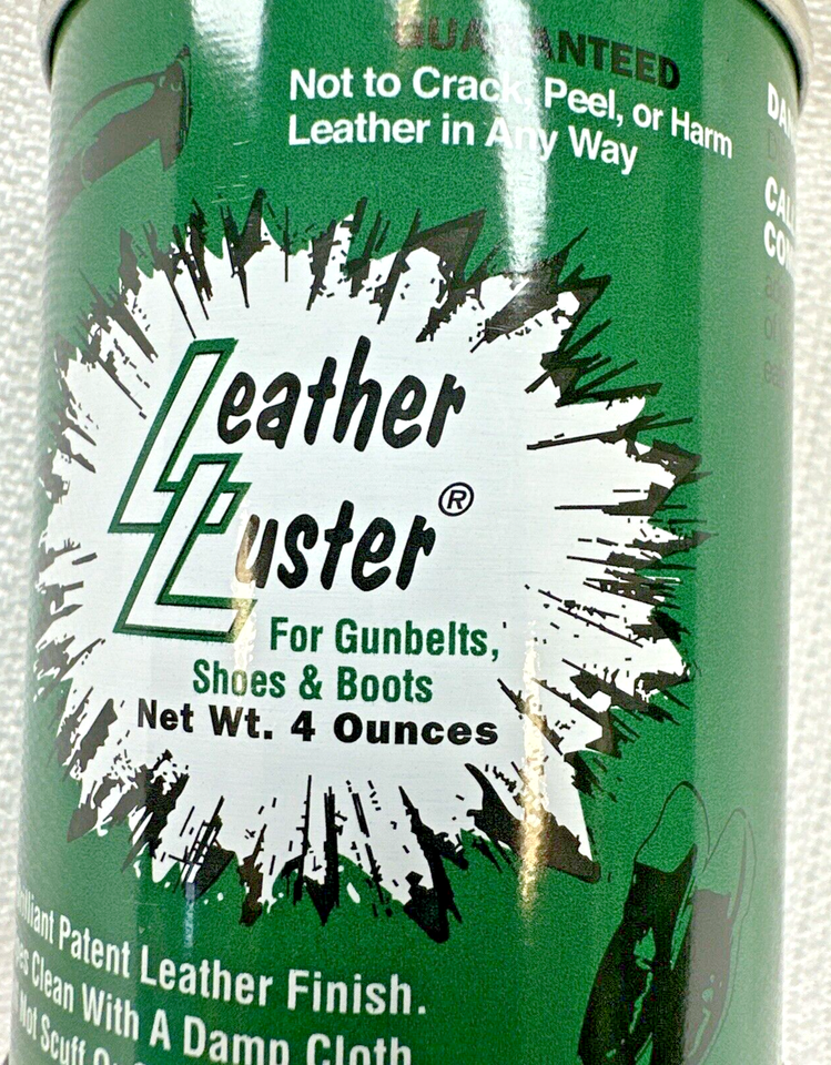 Leather Luster Black Military Polish High Gloss 4 oz for Boots Shoes ...