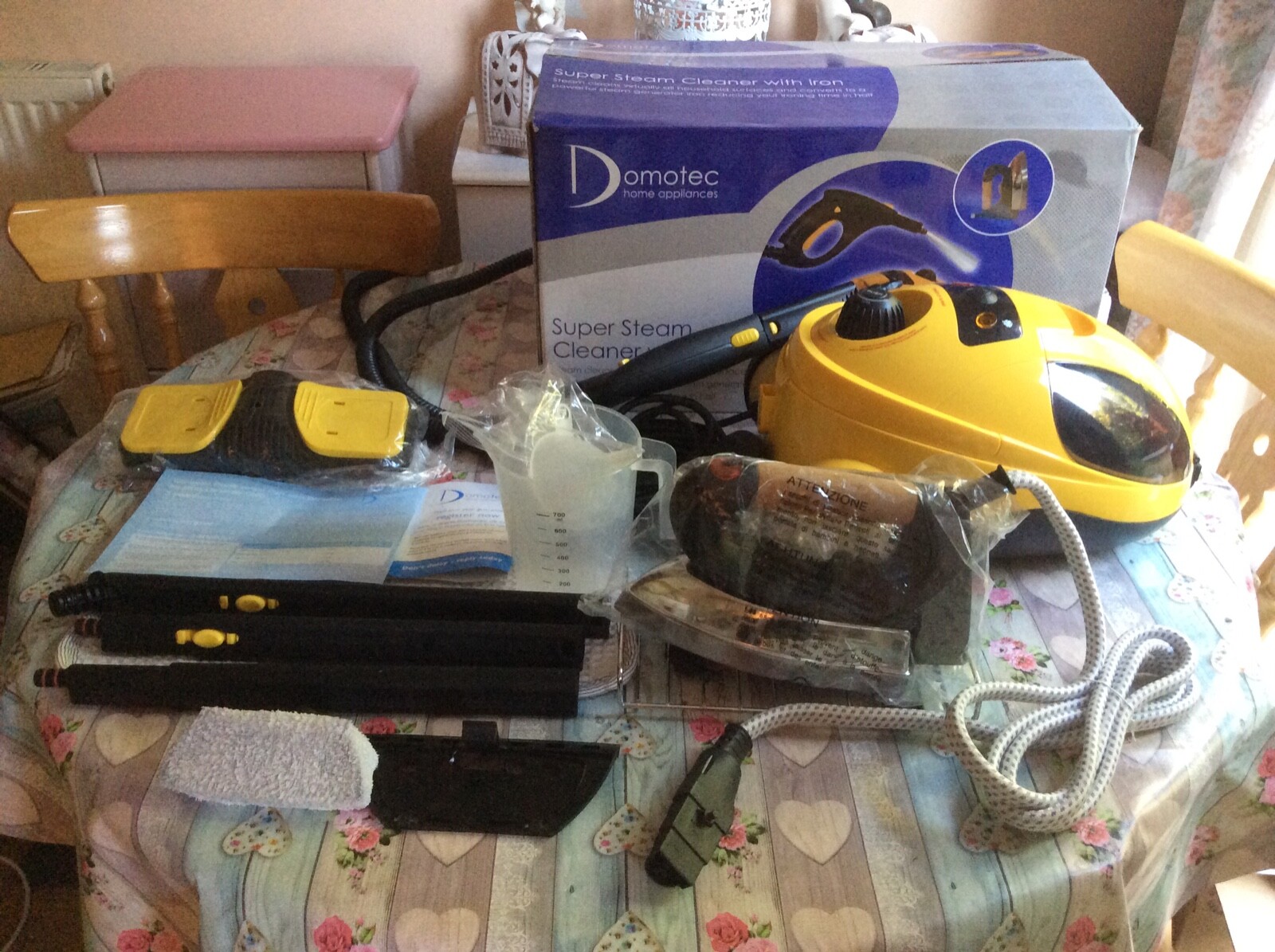 Domotec JOHN LEWIS SUPER STEAM Cleaner + Iron DSC7 PRISTINE 1 BRUSH ...