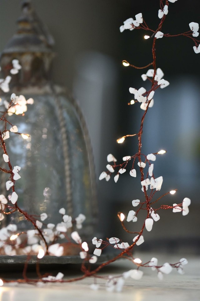 Gemstones Garland - White - 60 LED Indoor Light Chain - Mains Powered ...