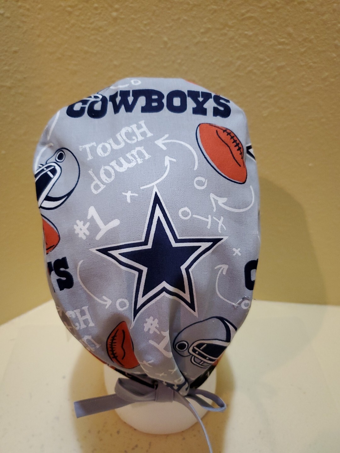 Dallas Cowboys Playbook NFL Men's Skull/Chemo Surgical Scrub Hat/Cap ...