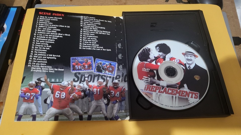 The Replacements DVD Comedy Movie Keanu Reeves Gene Hackman Football ...