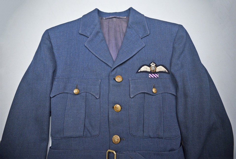 WWII BRITISH RAF UNIFORM JACKET w/DISTINGUISHED FLYING CROSS RIBBON | eBay