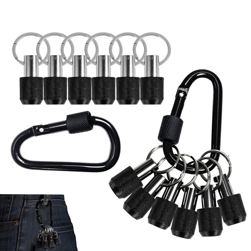 （12PCS,Black）Bit Holder Key Chain,1/4 inch Hex Shank Bit Holders,Quick ...