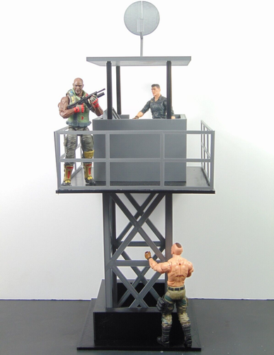 Custom 1:12 HQ Base Watch Tower Guard Post Diorama Prop GI JOE Marvel ...