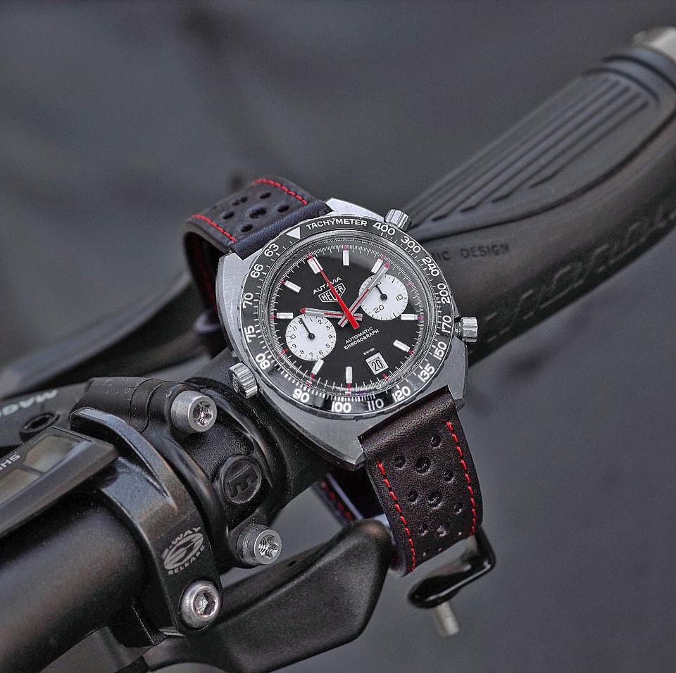 B & R Bands Le Mans Italian Leather Racing Watch Band Strap 18mm 19mm ...