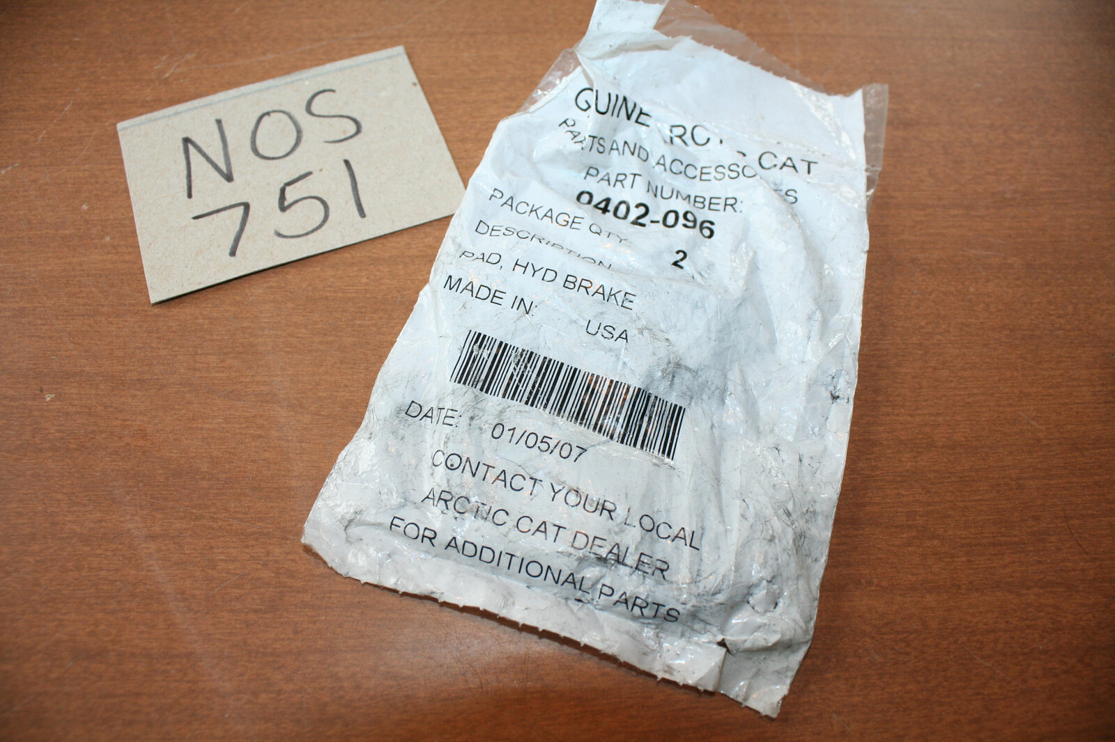 NOS Genuine Arctic Cat Brake Pad Set 0402-096 set of 2 ATV 300 400 500 ...