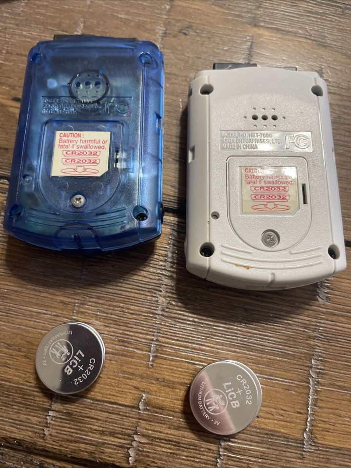 2-Sega Dreamcast Clear Blue/white VMU Virtual Memory Unit Card Save ...