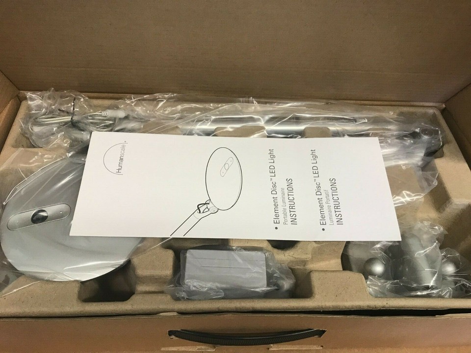 Humanscale Element Disc LED Light - SILVER, Only With SLAT WALL MOUNT ...