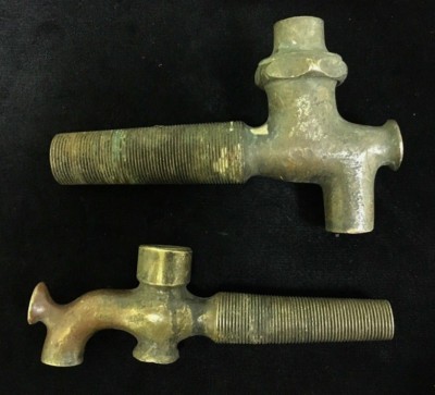 ANTIQUE BRASS SPIGOTS (2) WINE BEER BARREL/CASK TAP 1800s & early 1900s ...