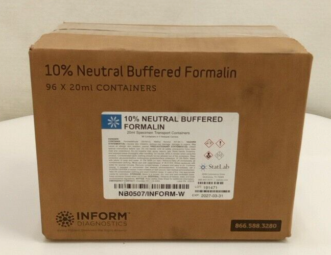 StatLab NB0507/Inform-W Prefilled 10% Neutral Buffered Containers 20ml ...