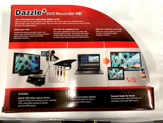 Pinnacle Dazzle DVD Recorder HD | Video Capture Device + Video Editing ...